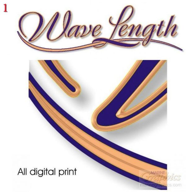 Wavelength boat lettering - Boat Lettering