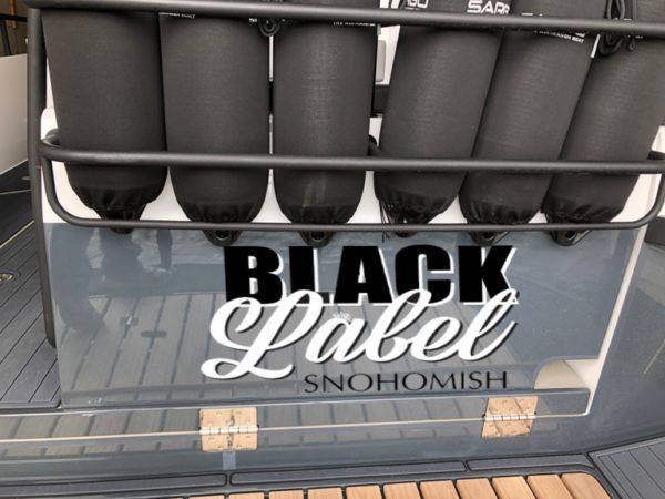Black Label Boat Graphics - Boat Lettering