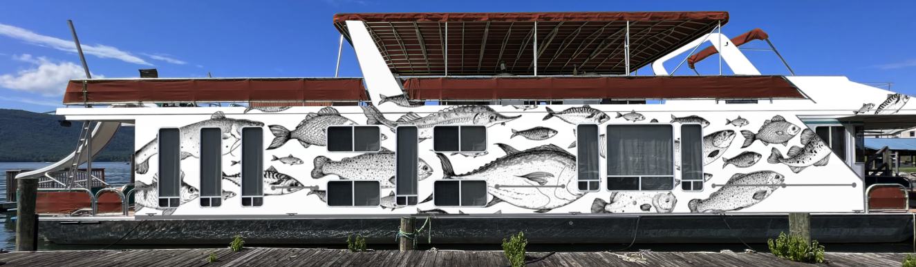 Houseboat graphics - New York - Boat Lettering