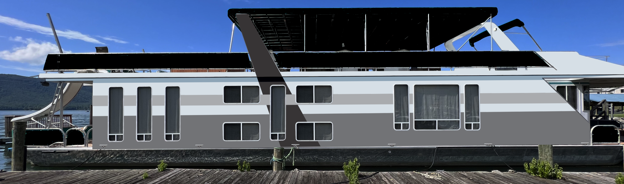 Houseboat graphics - New York - Boat Lettering