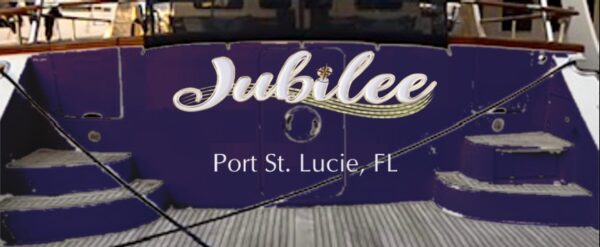 Jubilee boat graphics - Boat Lettering